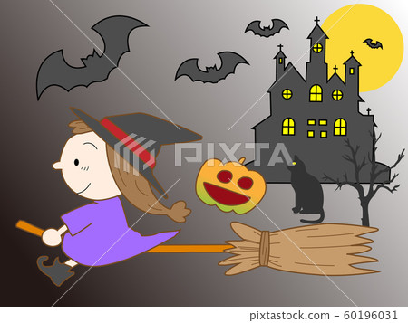Busy witch on Halloween day - Stock Illustration [60196031] - PIXTA