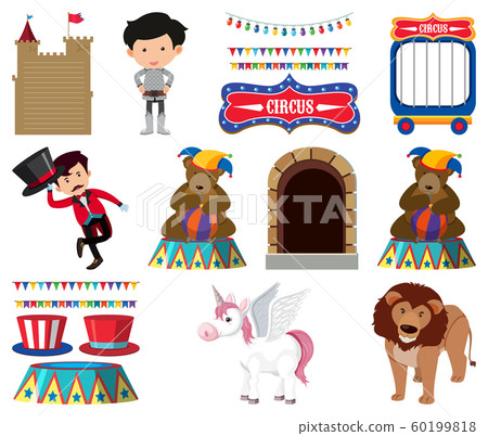 Isolated set of fairytale and circus characters - Stock Illustration ...