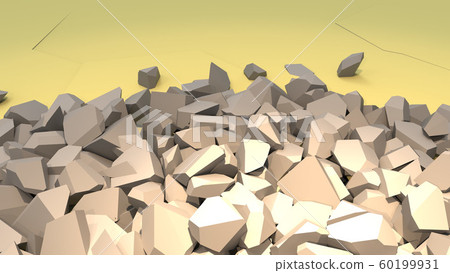 Rubble crushing collapse crushing CG - Stock Illustration [60199931 ...