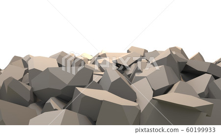 Rubble crushing collapse crushing CG - Stock Illustration [60199933 ...