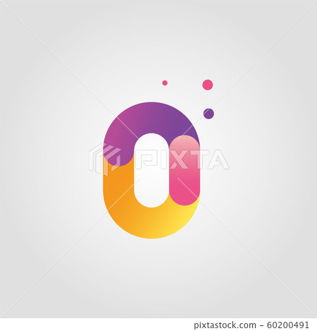 Gradient color number 0 logo - Stock Illustration [60200491] - PIXTA