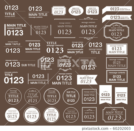 Title heading frame template set - Stock Illustration [60202003] - PIXTA