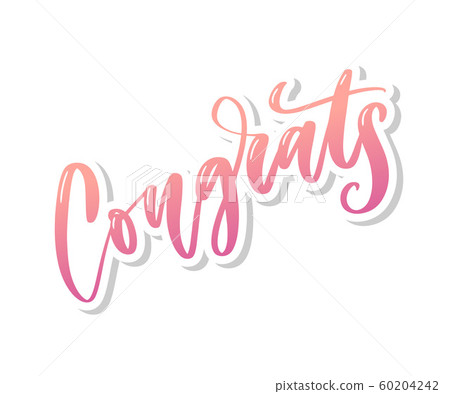 Congrats hand written lettering for - Stock Illustration [60204242] - PIXTA