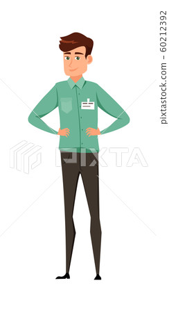 Office manager flat vector illustration - Stock Illustration [60212392 ...