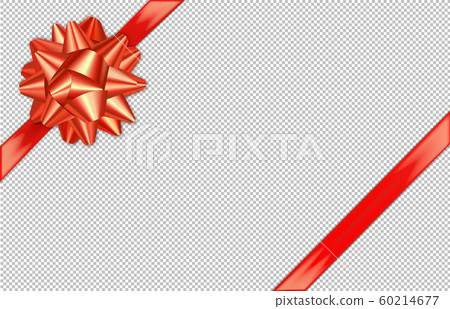 Diagonal red bow - Stock Illustration [60214677] - PIXTA