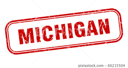 Michigan stamp. Michigan red grunge isolated sign - Stock Illustration ...