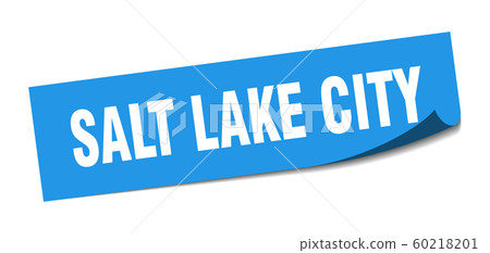 Salt Lake City sticker. Salt Lake City blue square - Stock Illustration ...