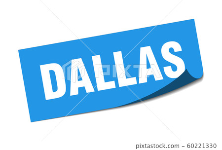 Dallas sticker. Dallas blue square peeler sign - Stock Illustration ...