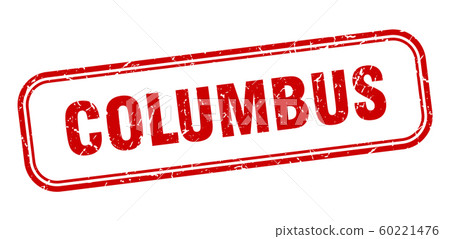 Columbus stamp. Columbus red grunge isolated sign - Stock Illustration ...