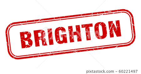 Brighton stamp. Brighton red grunge isolated sign - Stock Illustration ...