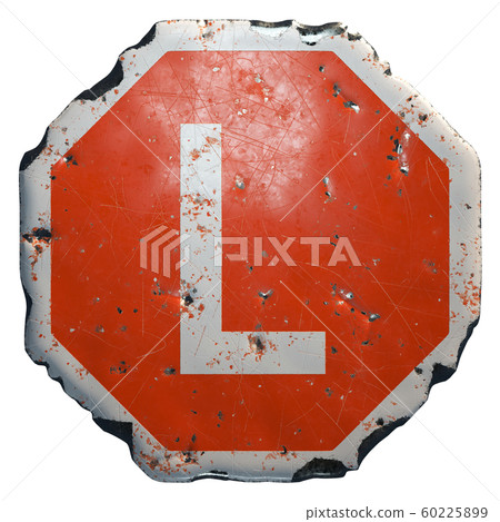 Public road sign in red and white with a... - Stock Illustration ...