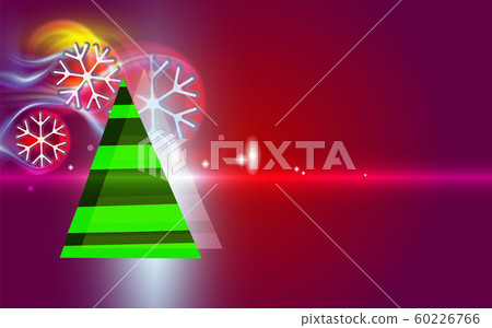 Red, violet background with snowflakes - Stock Illustration [60226766 ...