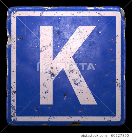 Public road sign in blue color with a capitol... - Stock Illustration ...