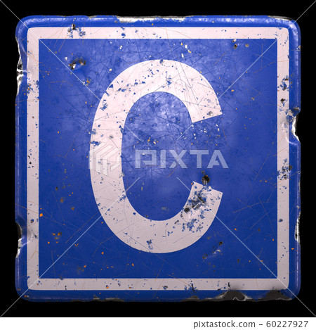 Public road sign in blue color with a capitol... - Stock Illustration ...