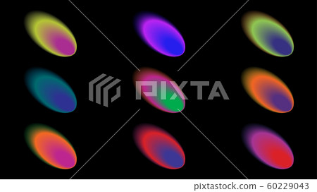 Vivid color gradient shapes. Blurred vibrant set - Stock Illustration ...