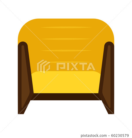 Boss office chair vector flat icon front view. - Stock Illustration ...