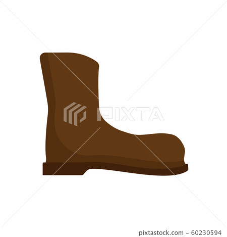 Work boot design leather shoes art vector icon. - Stock Illustration ...