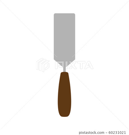 Trowel top view vector icon equipment industry. - Stock Illustration ...