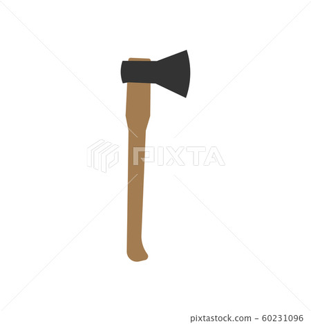 Ax equipment symbol metal sharp blade weapon - Stock Illustration ...