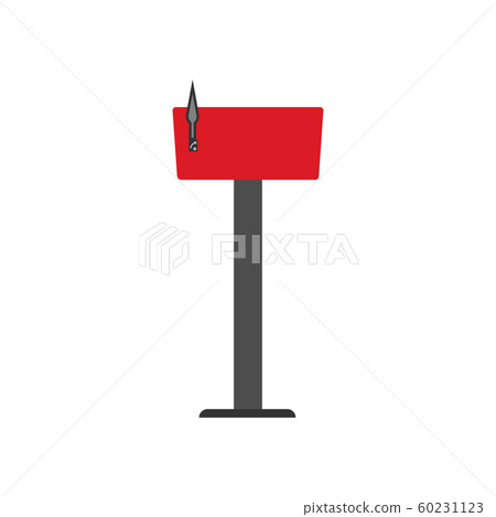 Mail box red symbol communication shipping post - Stock Illustration ...