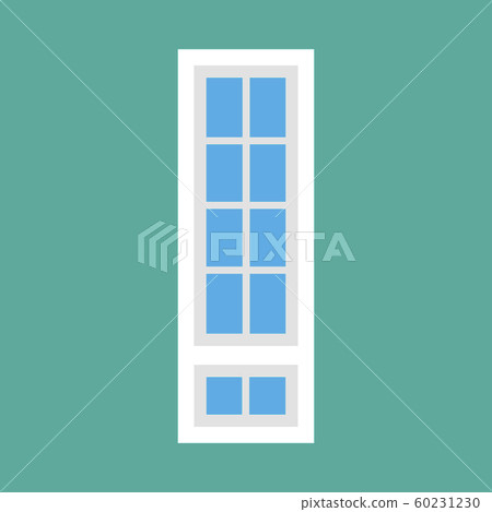 Window glass front view architecture vector - Stock Illustration ...