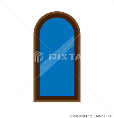 Window glass front view architecture vector - Stock Illustration ...