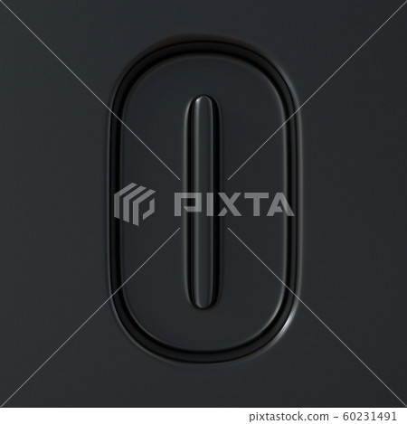 Black engraved font Letter O 3D - Stock Illustration [60231491] - PIXTA