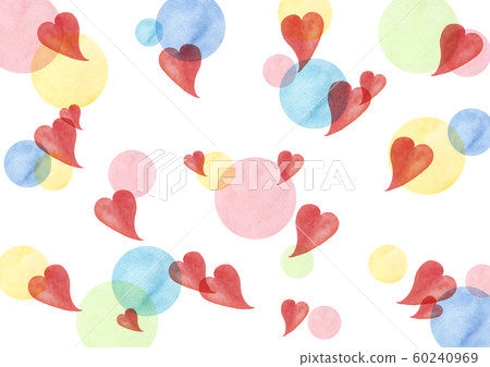 Hand drawn heart and polka dot background - Stock Illustration ...