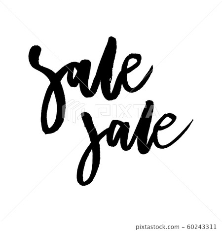 Sale Hand lettering Design Template. Typography - Stock Illustration ...