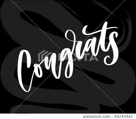 Congrats hand written lettering for - Stock Illustration [60243442] - PIXTA
