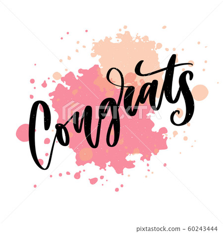 Congrats hand written lettering for - Stock Illustration [60243444] - PIXTA