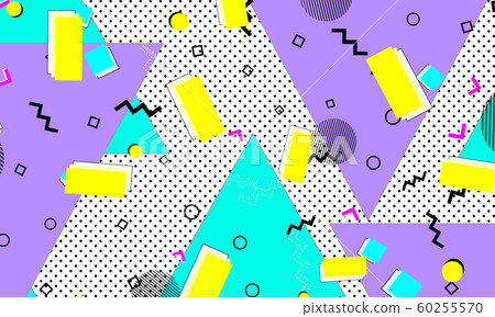 90s Cover. Lilac Splash Fashion. - Stock Illustration [60255570] - PIXTA