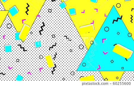 80s Yellow Design. Vector Artwork. - Stock Illustration [60255600] - PIXTA