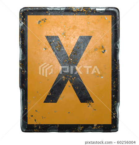Public road sign orange and black color with a... - Stock Illustration ...