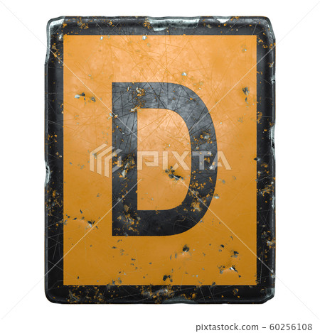 Public road sign orange and black color with a... - Stock Illustration ...