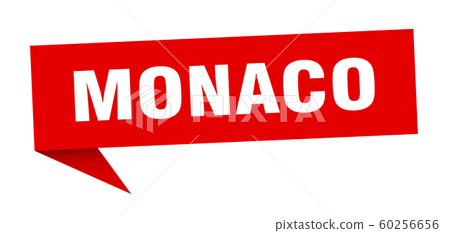 Monaco sticker. Red Monaco signpost pointer sign - Stock Illustration ...