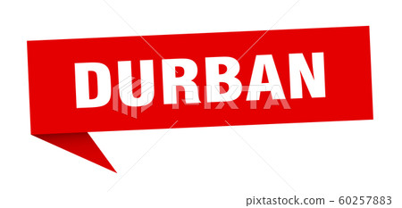Durban sticker. Red Durban signpost pointer sign - Stock Illustration ...