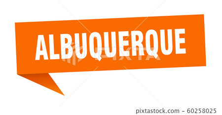 Albuquerque sticker. Orange Albuquerque signpost - Stock Illustration ...