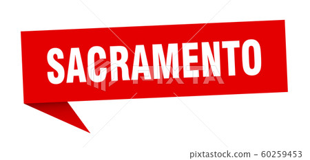 Sacramento sticker. Red Sacramento signpost - Stock Illustration ...