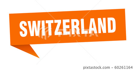 Switzerland sticker. Orange Switzerland signpost - Stock Illustration ...
