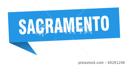 Sacramento sticker. Blue Sacramento signpost - Stock Illustration ...