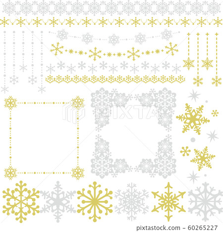 Snow crystal motif set 3 - Stock Illustration [60265227] - PIXTA