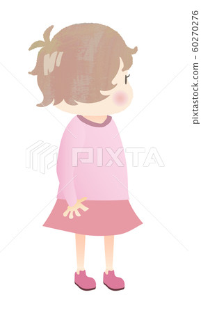Girl turning around - Stock Illustration [60270276] - PIXTA