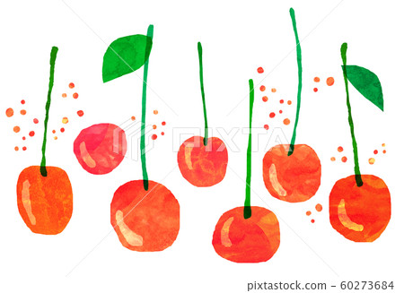 Fruit cherry collage - Stock Illustration [60273684] - PIXTA