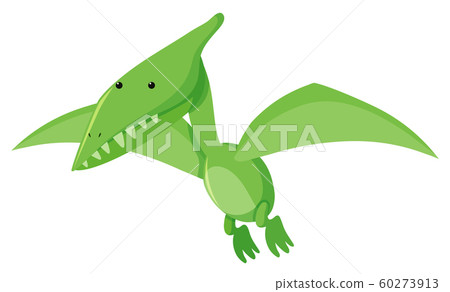 Single picture of green pteranodon - Stock Illustration [60273913] - PIXTA