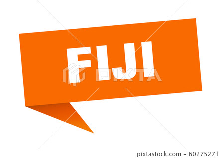 Fiji sticker. Orange Fiji signpost pointer sign - Stock Illustration ...
