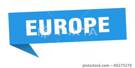 europe sticker. Blue europe signpost pointer sign - Stock Illustration ...