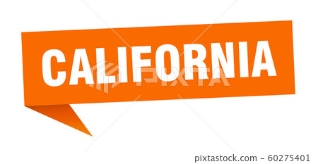 California sticker. Orange California signpost - Stock Illustration ...
