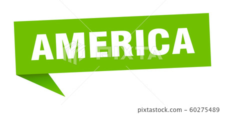 America sticker. Green America signpost pointer - Stock Illustration ...