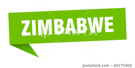 Zimbabwe sticker. Green Zimbabwe signpost pointer - Stock Illustration ...